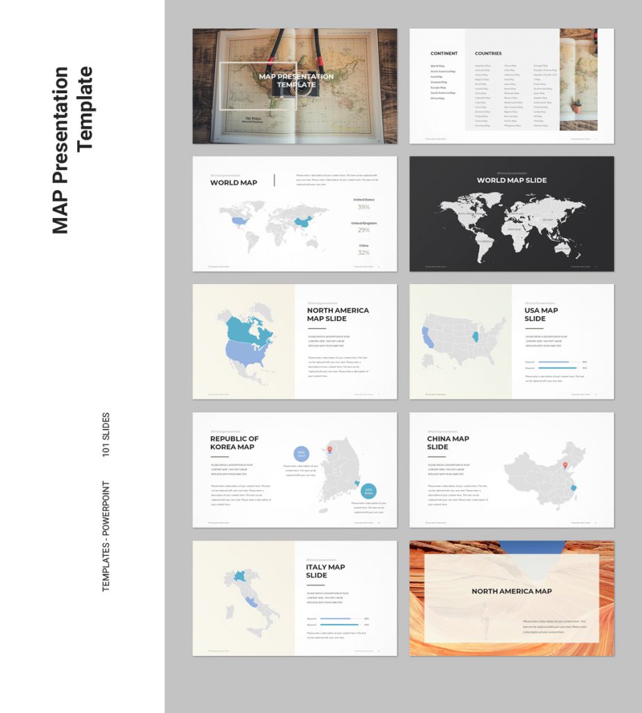 Maps PowerPoint Template - Download PowerPoint | PPTWear
