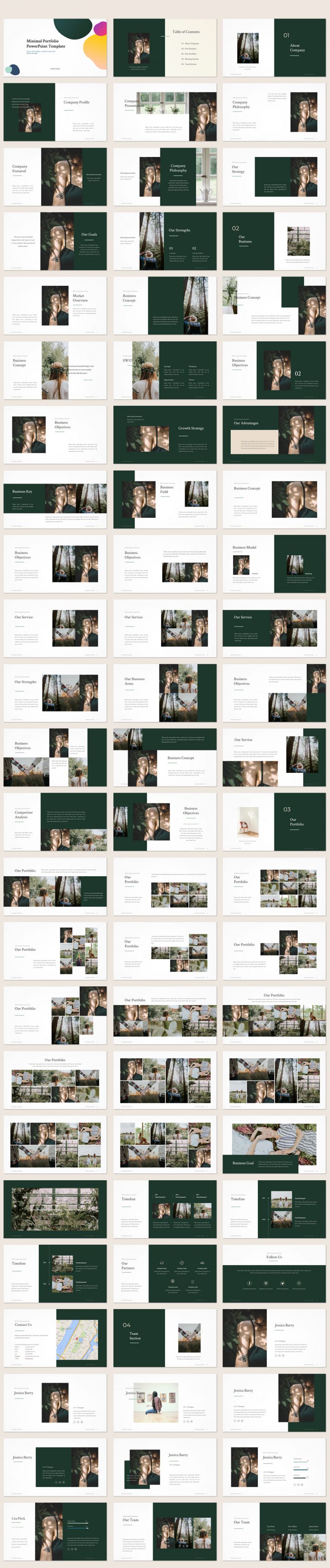 Minimal Portfolio PowerPoint Template - Download PowerPoint