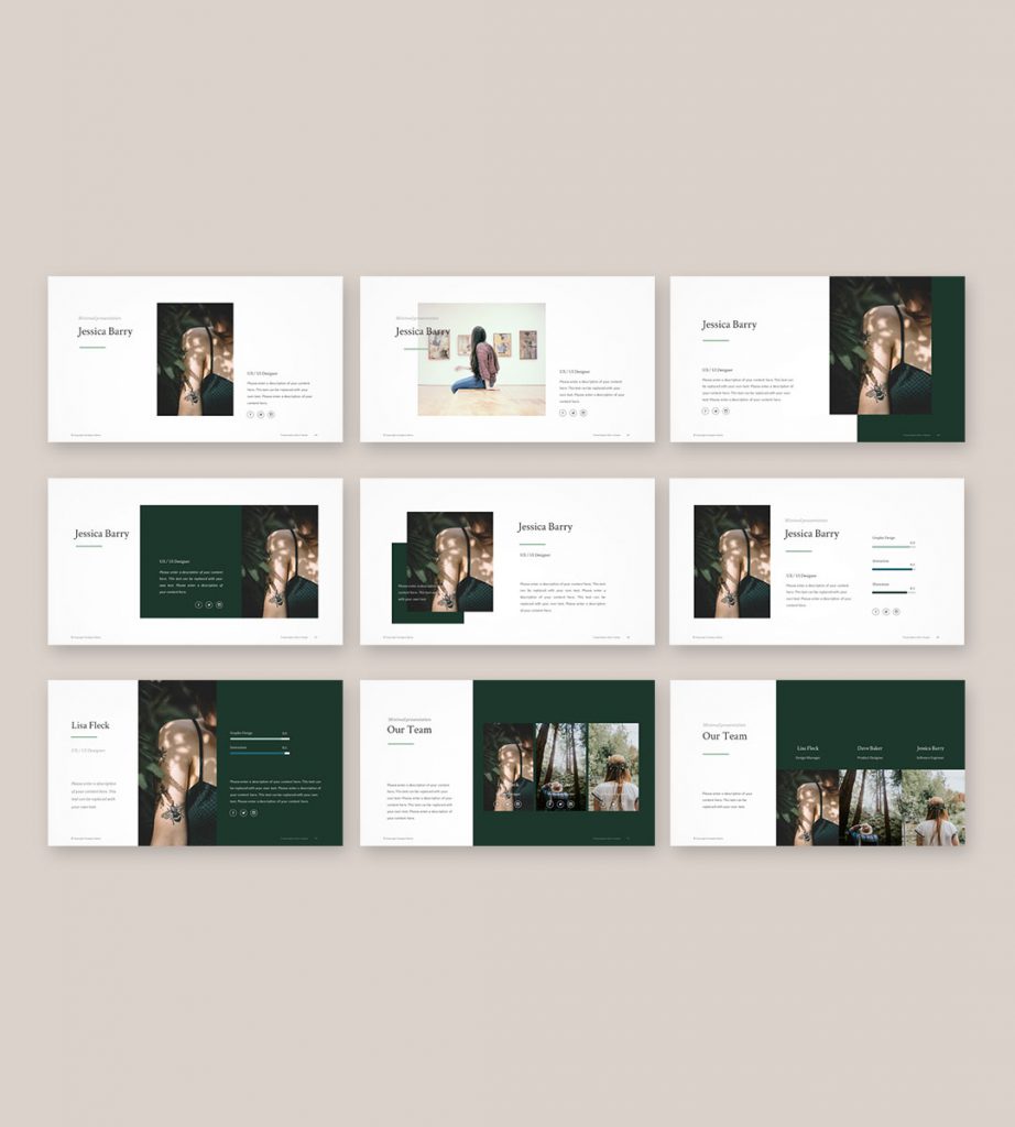 Minimal Portfolio PowerPoint Template - Download PowerPoint