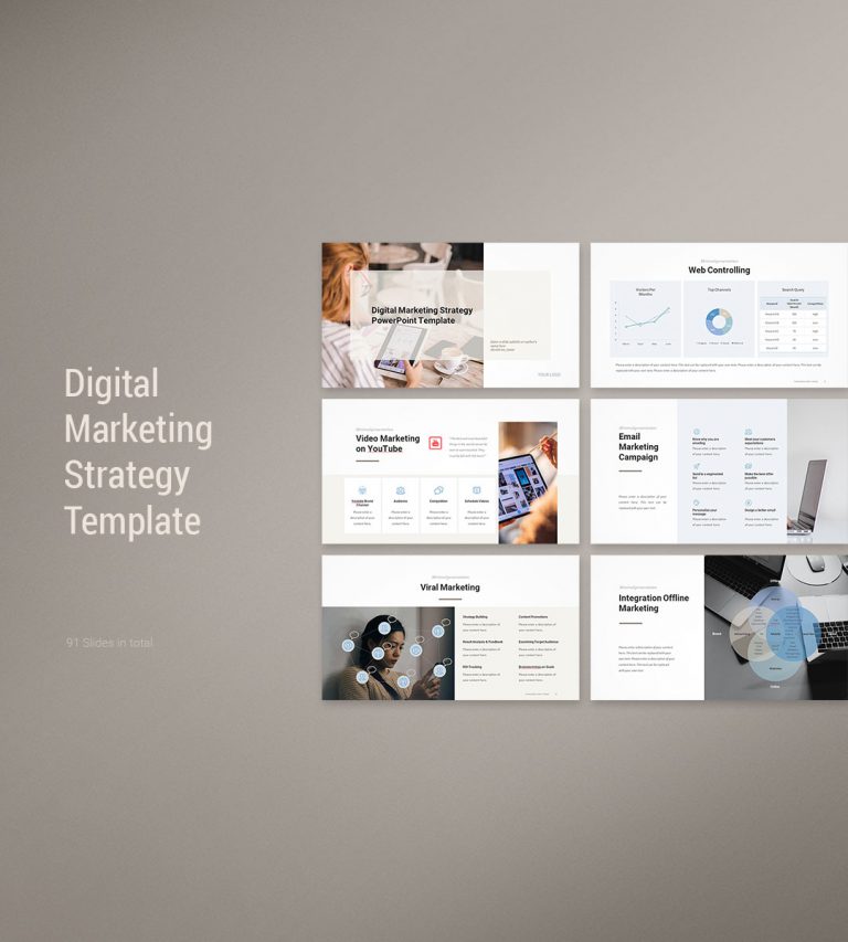 Digital Marketing Strategy Template - Download PowerPoint