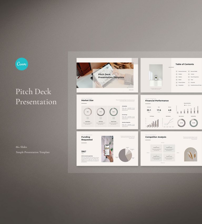 Canva Pitch Deck Presentation Template