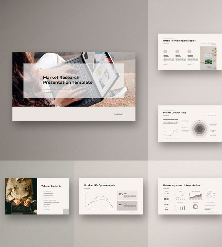 Market Research Presentation Template | Data-Driven Insights